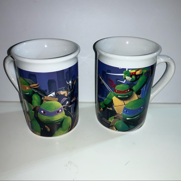 Viacom | Dining | Teenage Mutant Ninja Turtles Mugs Set Of 2 26 | Poshmark